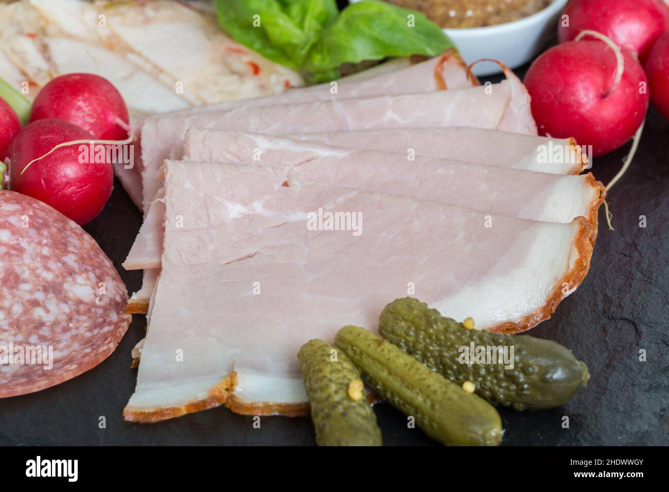 ham, cold cuts, sausage platter, hams, cold cut, sausage platters Stock ...