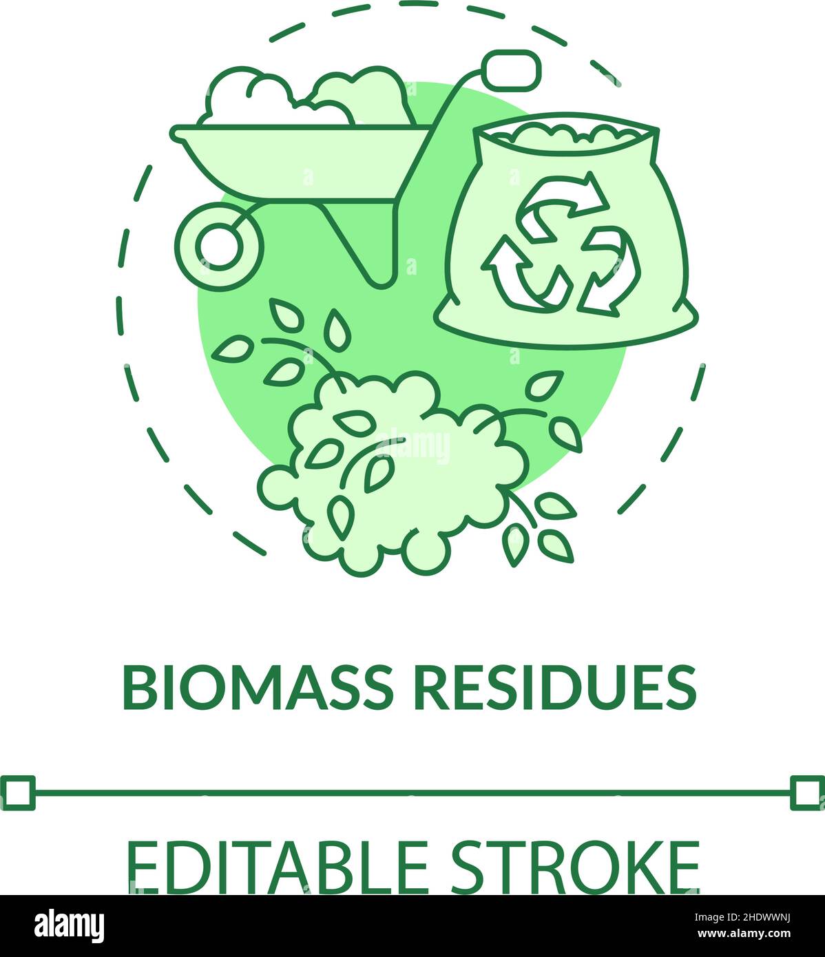 Biomass residues green concept icon Stock Vector Image & Art - Alamy