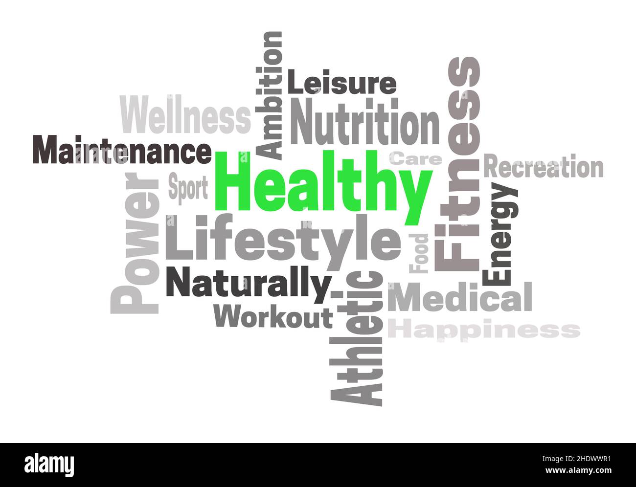 health, Word Cloud, healths Stock Photo - Alamy