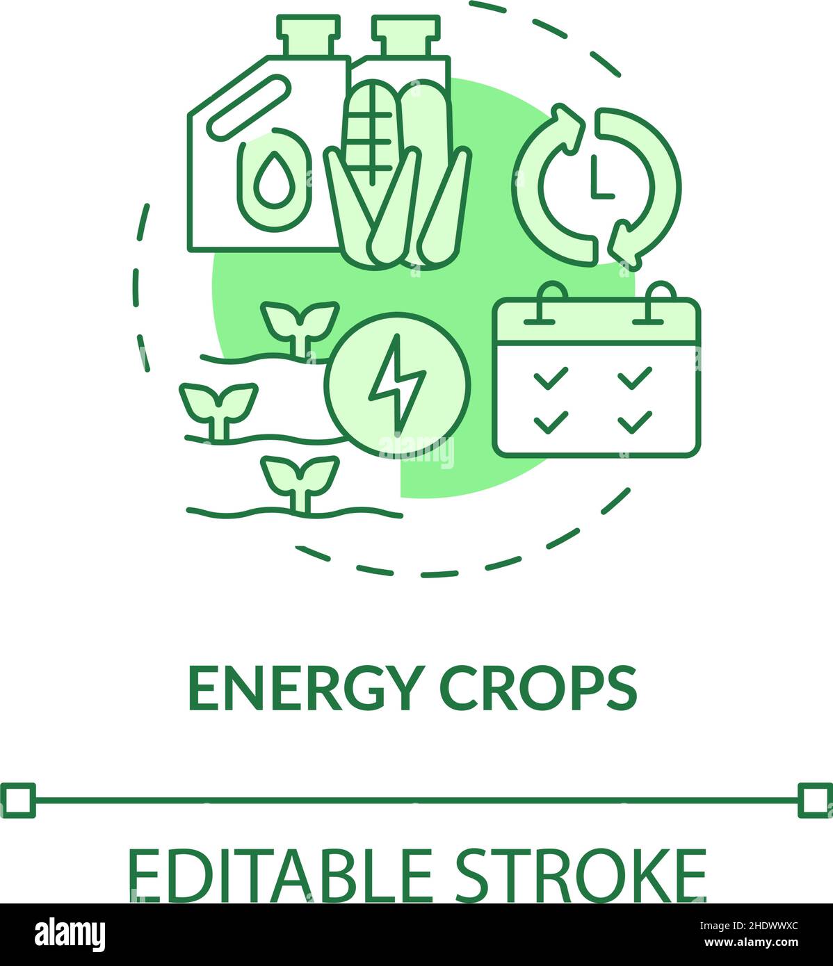 Energy crops green concept icon Stock Vector Image & Art - Alamy