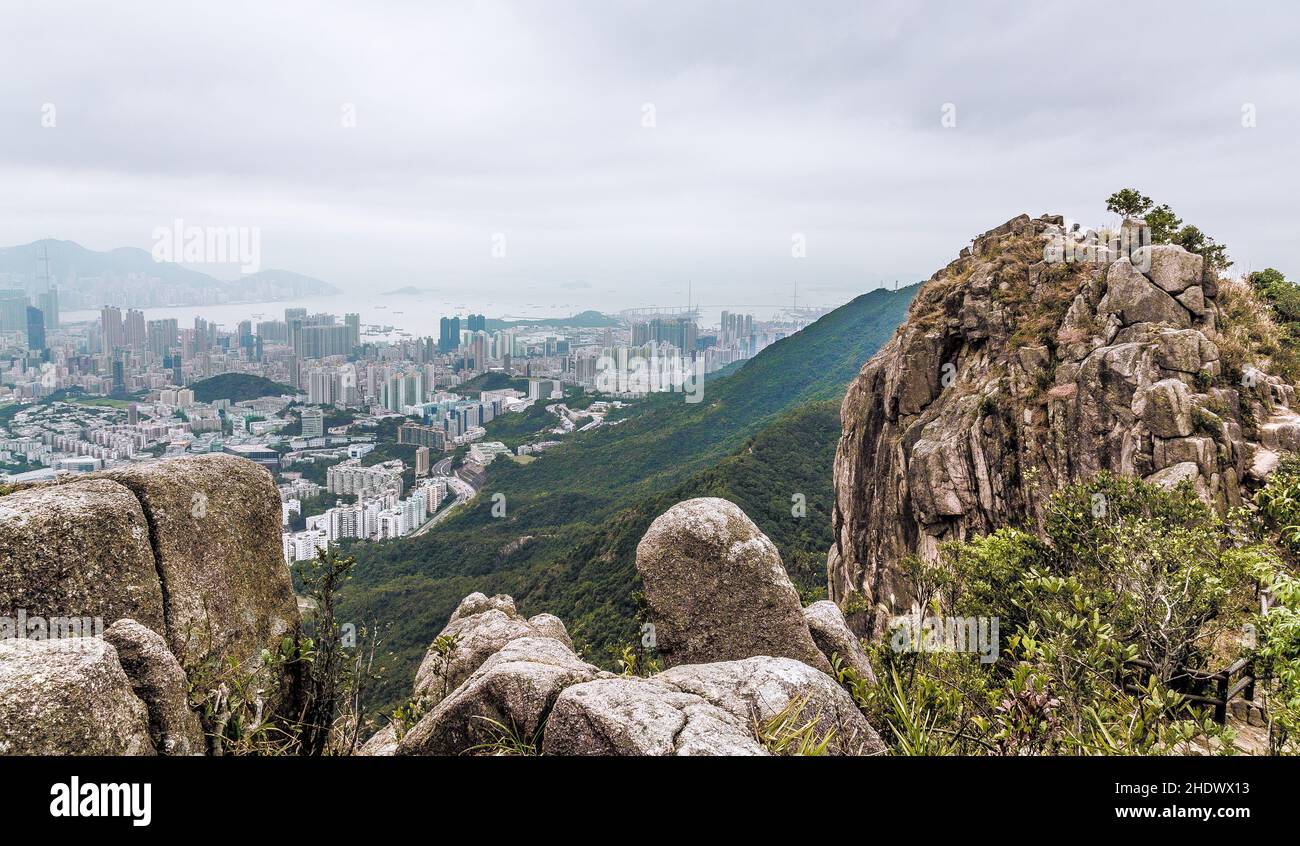kowloon, lion rock hill, kowloons Stock Photo - Alamy