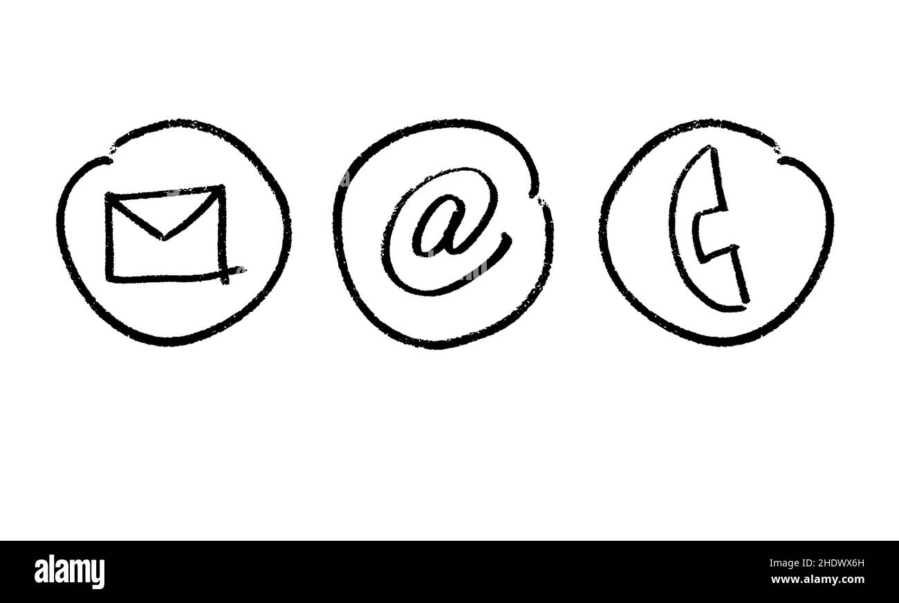 Contact symbols Cut Out Stock Images & Pictures - Alamy