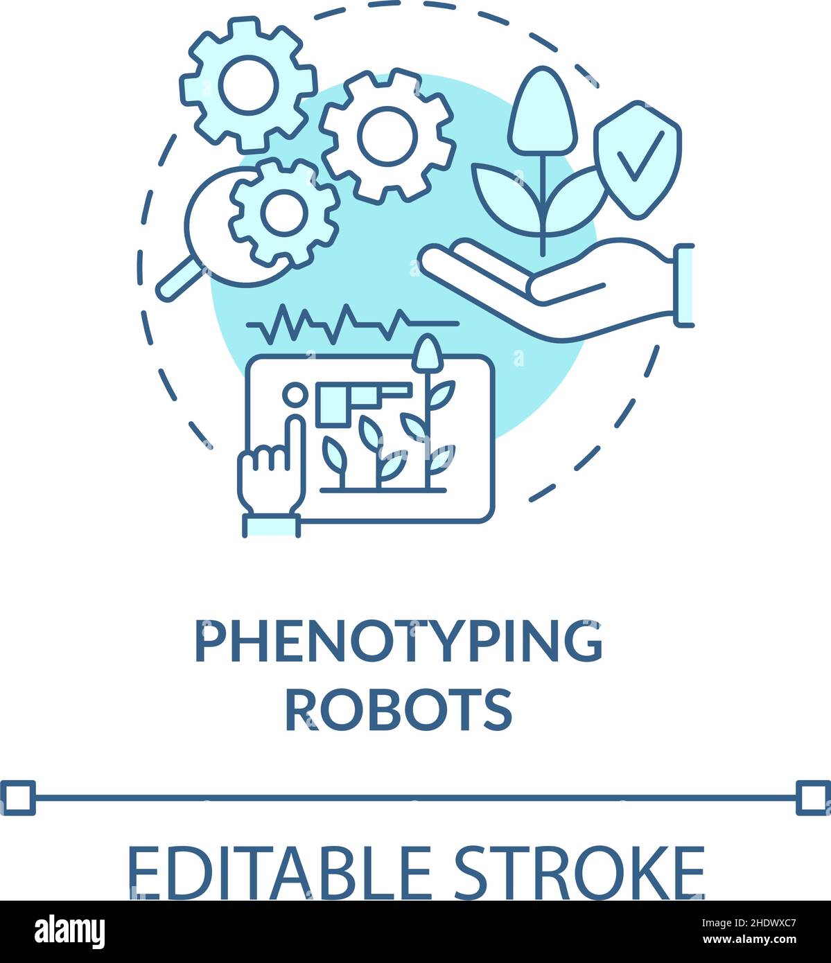 Phenotyping robots turquoise concept icon Stock Vector Image & Art - Alamy