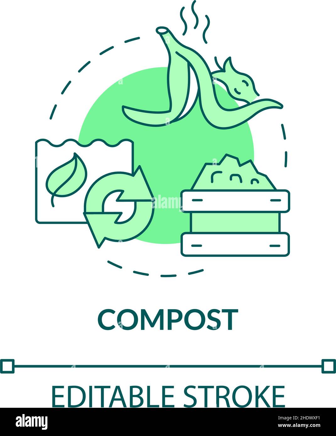 Compost green concept icon Stock Vector Image & Art - Alamy