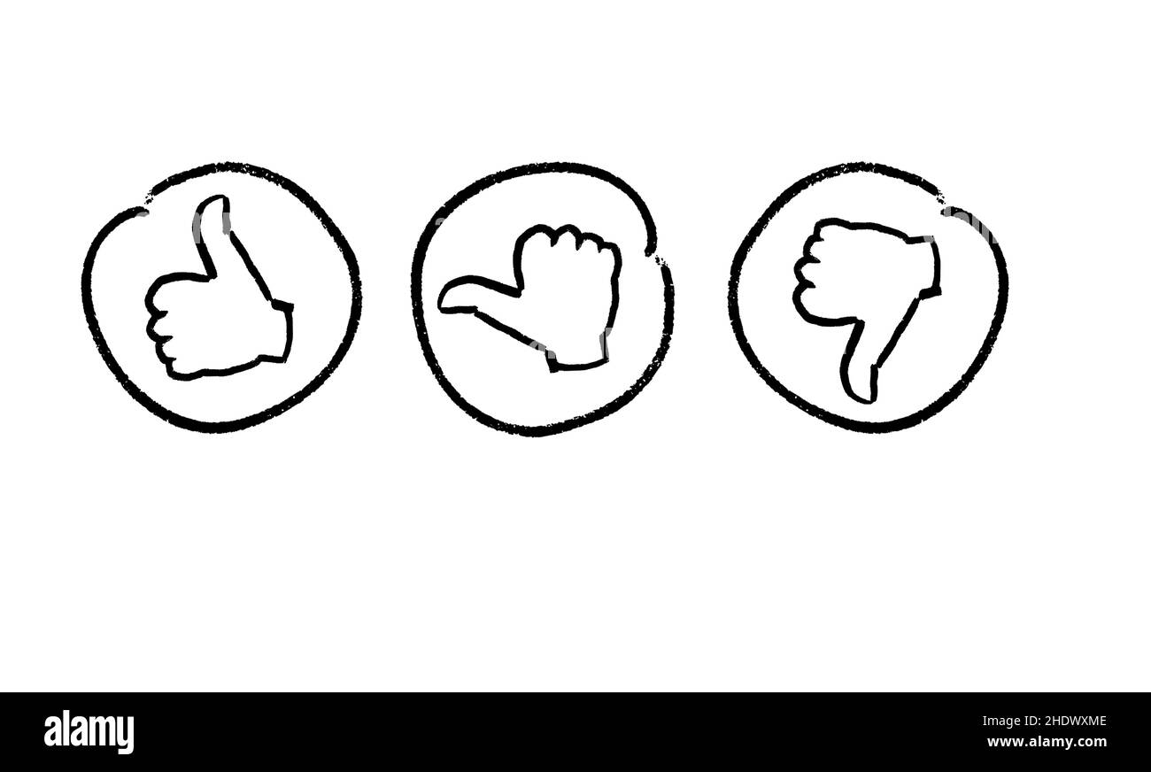 Thumbs up down neutral hi-res stock photography and images - Alamy