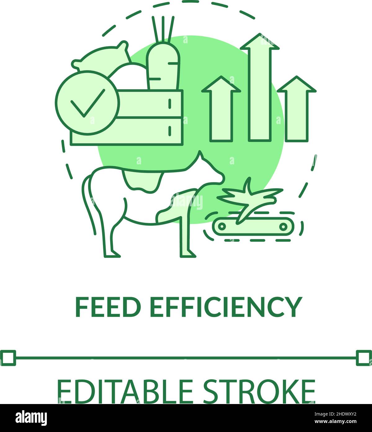Feed efficiency green concept icon Stock Vector Image & Art - Alamy