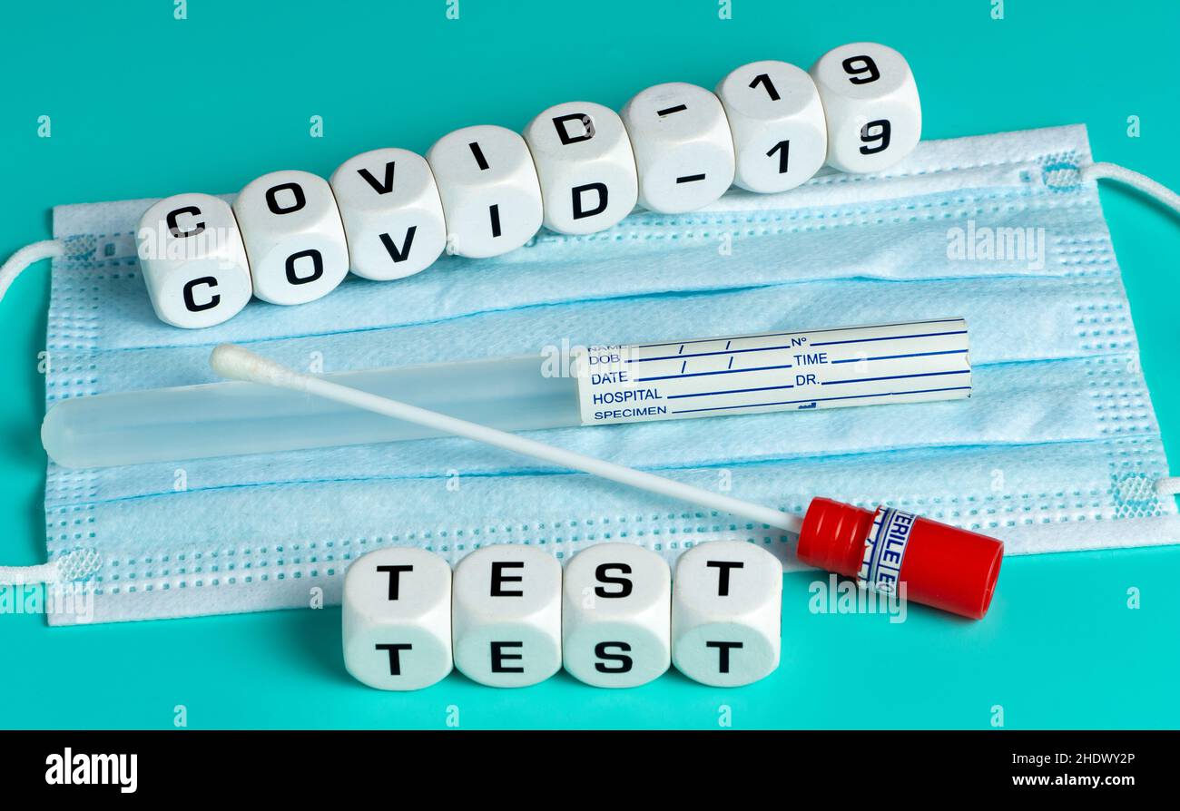 saliva sample, test, covid-19, saliva samples, tests Stock Photo - Alamy