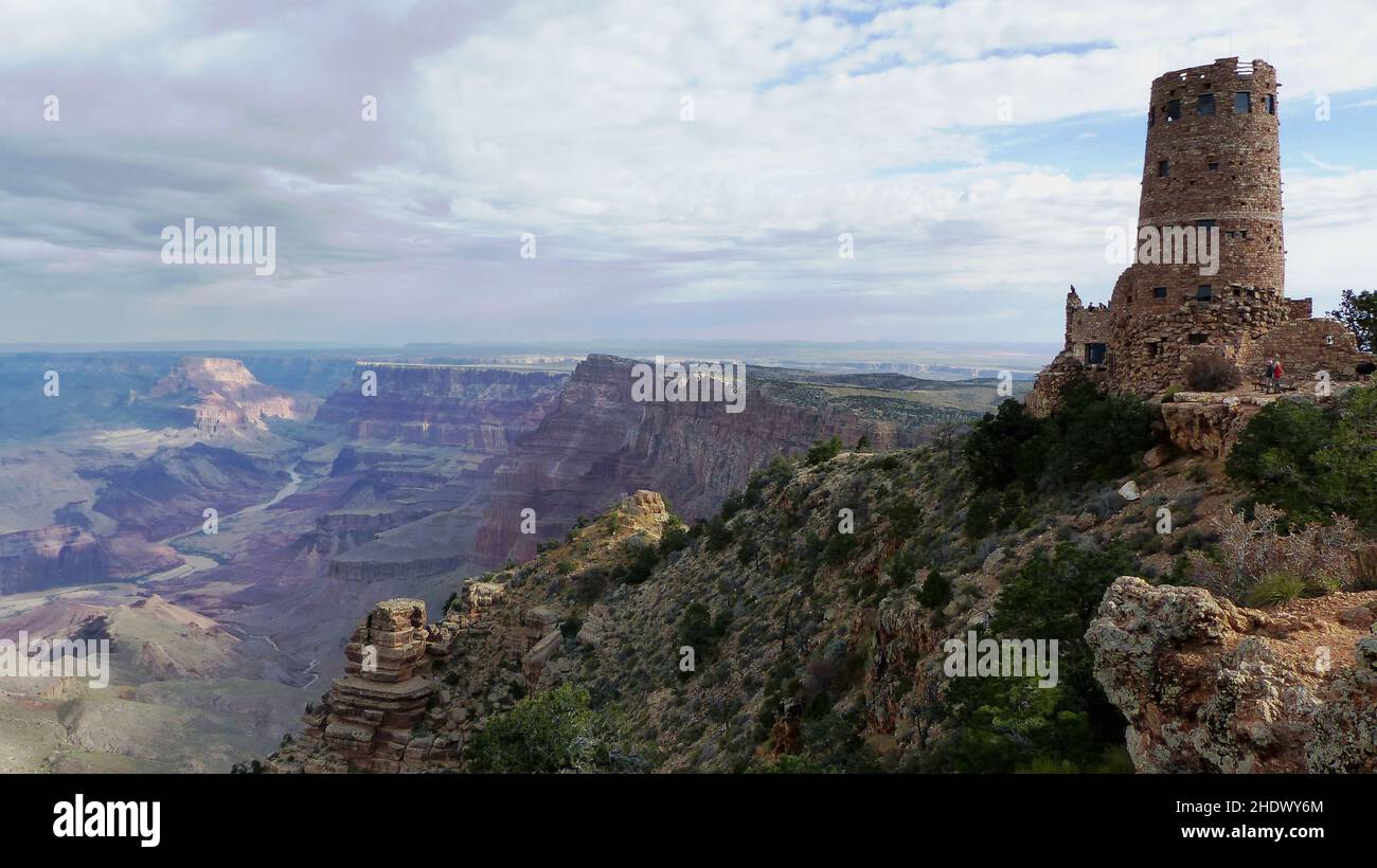 grand canyon, desert view, observation tower, grand canyons, desert ...