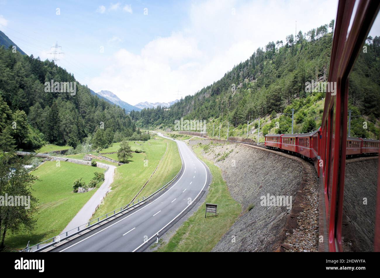 train, bernina express, rhaetian railway, trains Stock Photo - Alamy