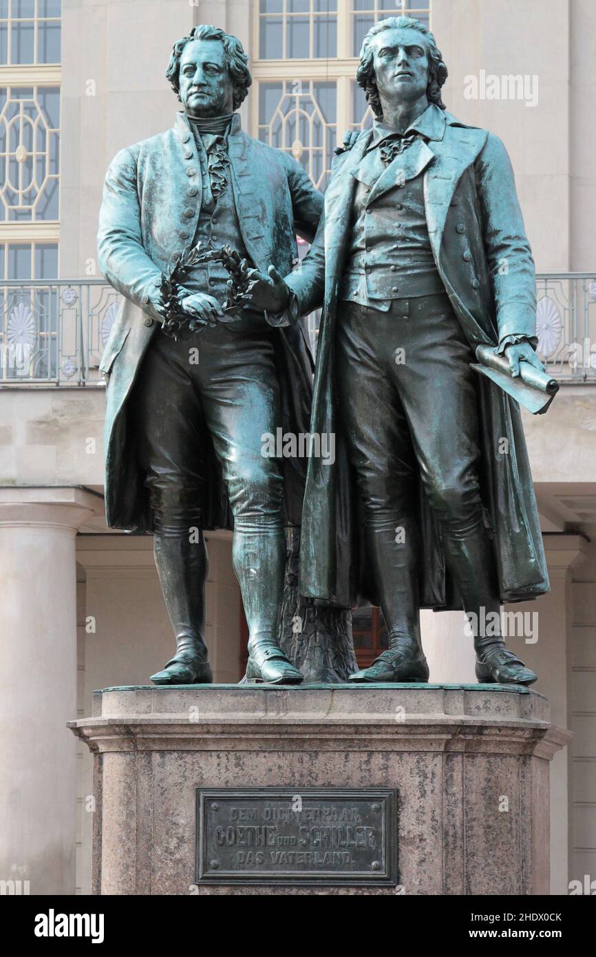 weimar, goethe, schiller, goethe schiller monument, weimars, goethes ...