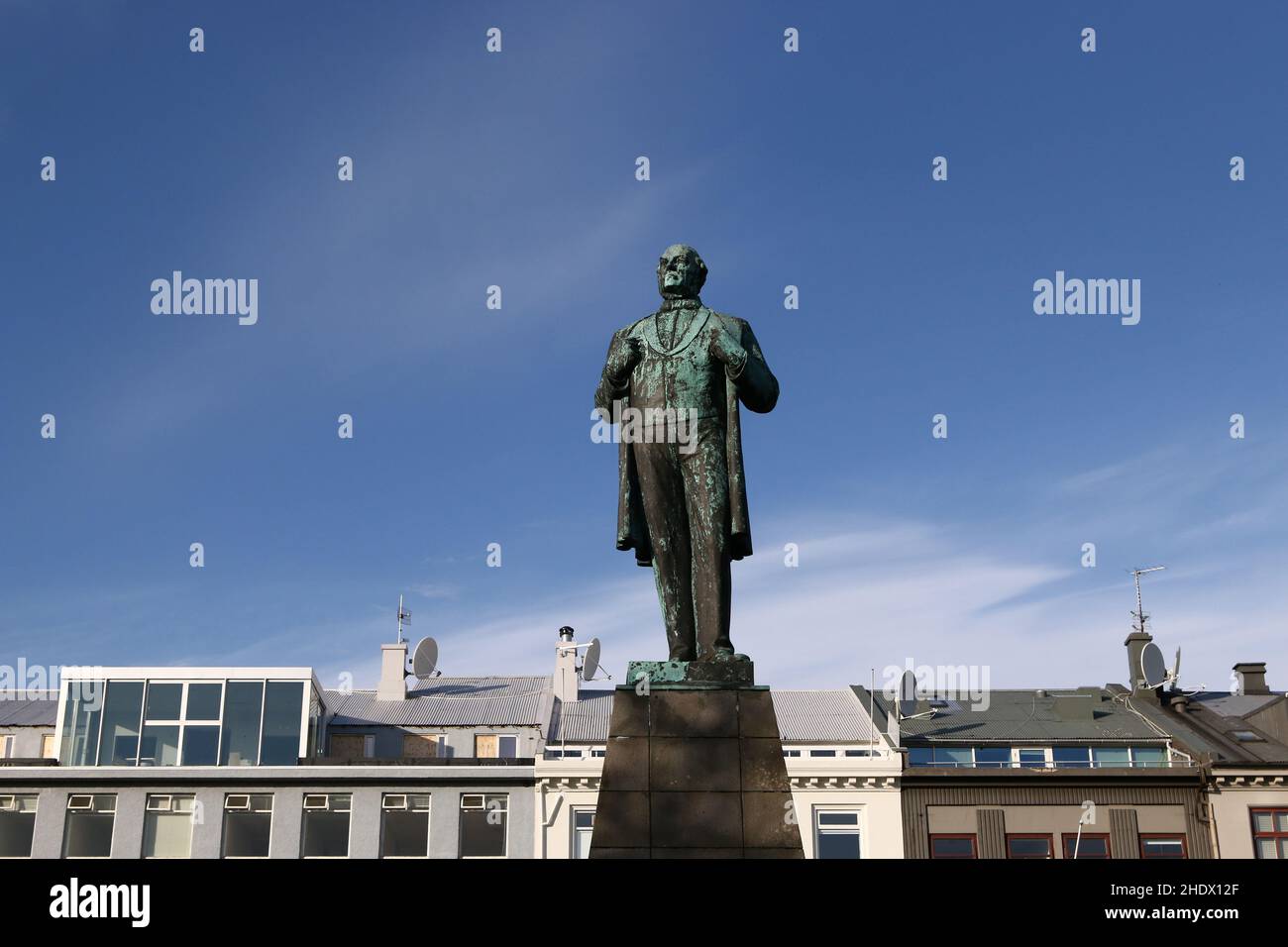 The statue of jon sigurdsson hi-res stock photography and images - Alamy