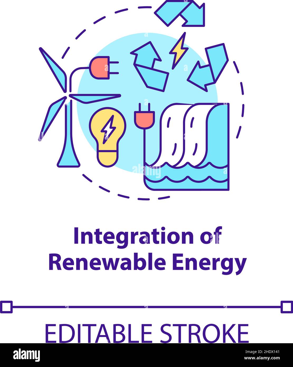 Integration of renewable energy concept icon Stock Vector Image & Art ...