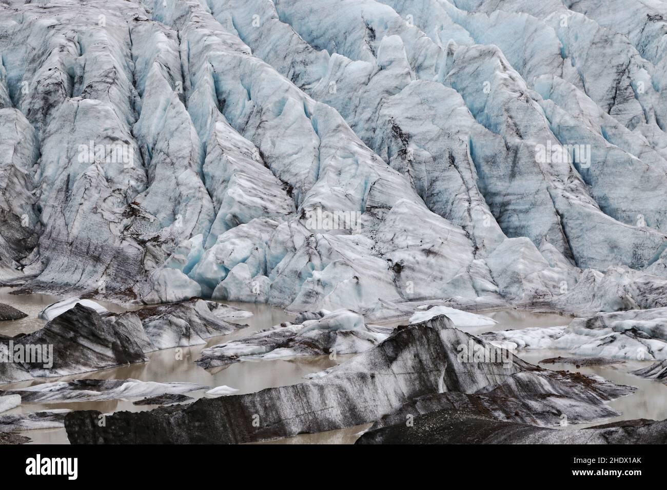 glacier tongue, solheimajökull, glacier tongues Stock Photo - Alamy
