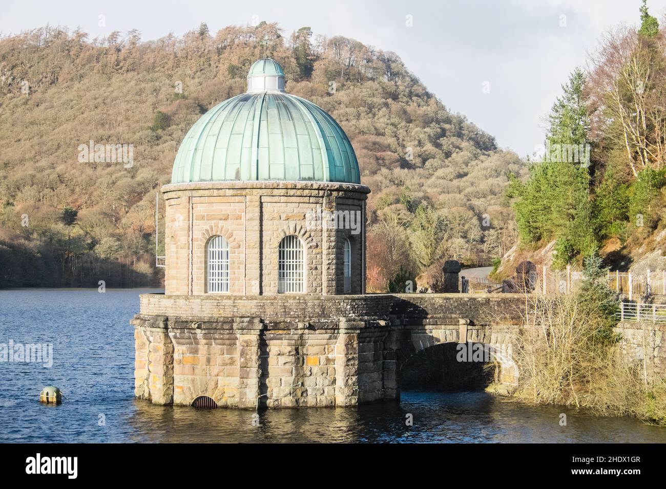 Foel tower garreg ddu dam elan valley rhayader powys wales hi-res stock ...