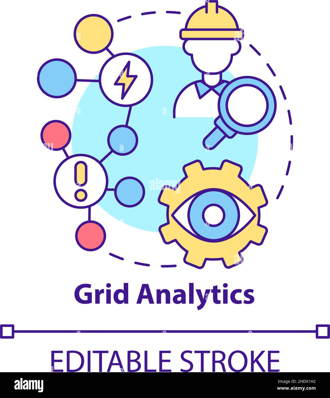 Grid analytics concept icon Stock Vector Image & Art - Alamy