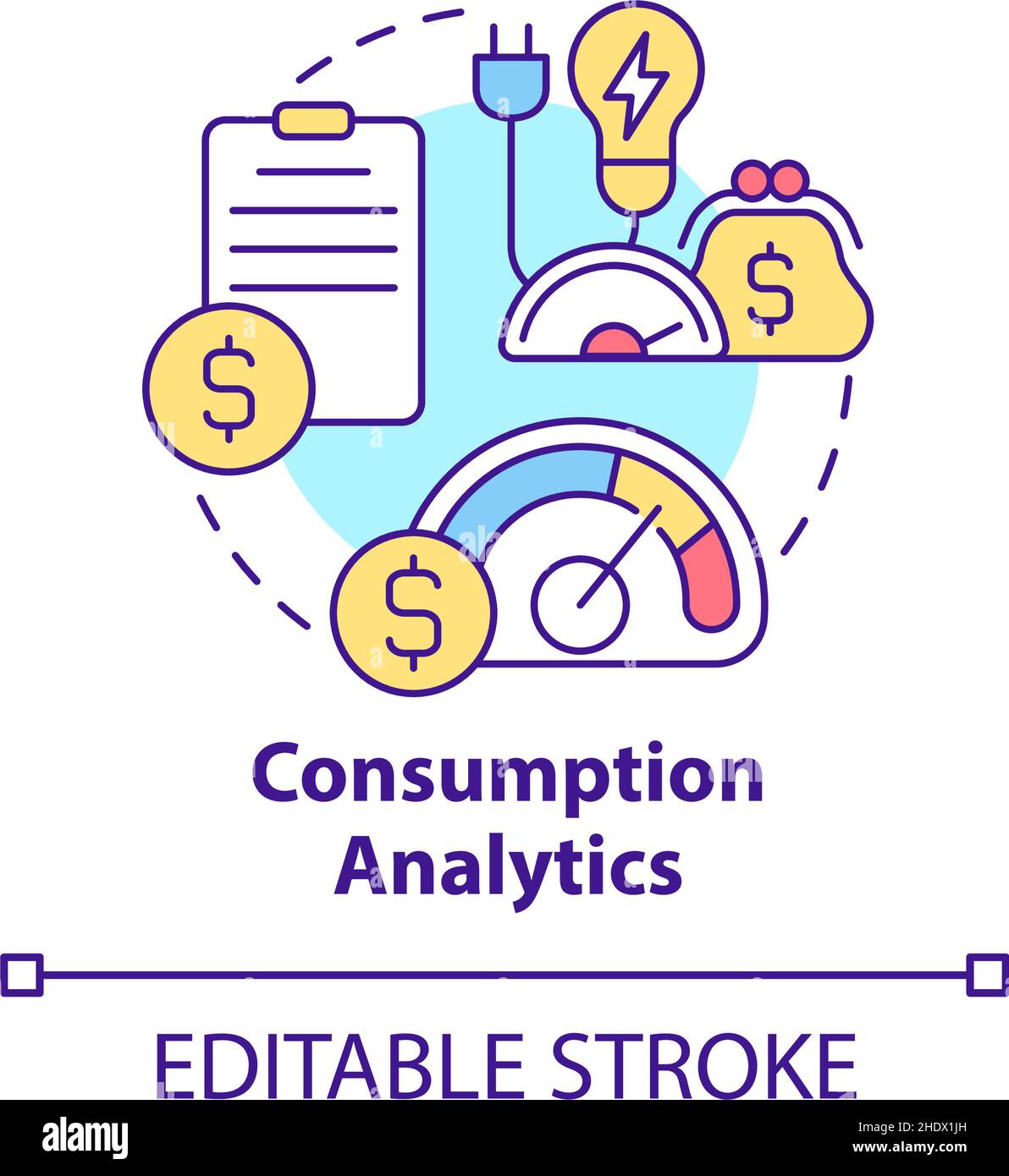 Measure consumption Stock Vector Images - Alamy
