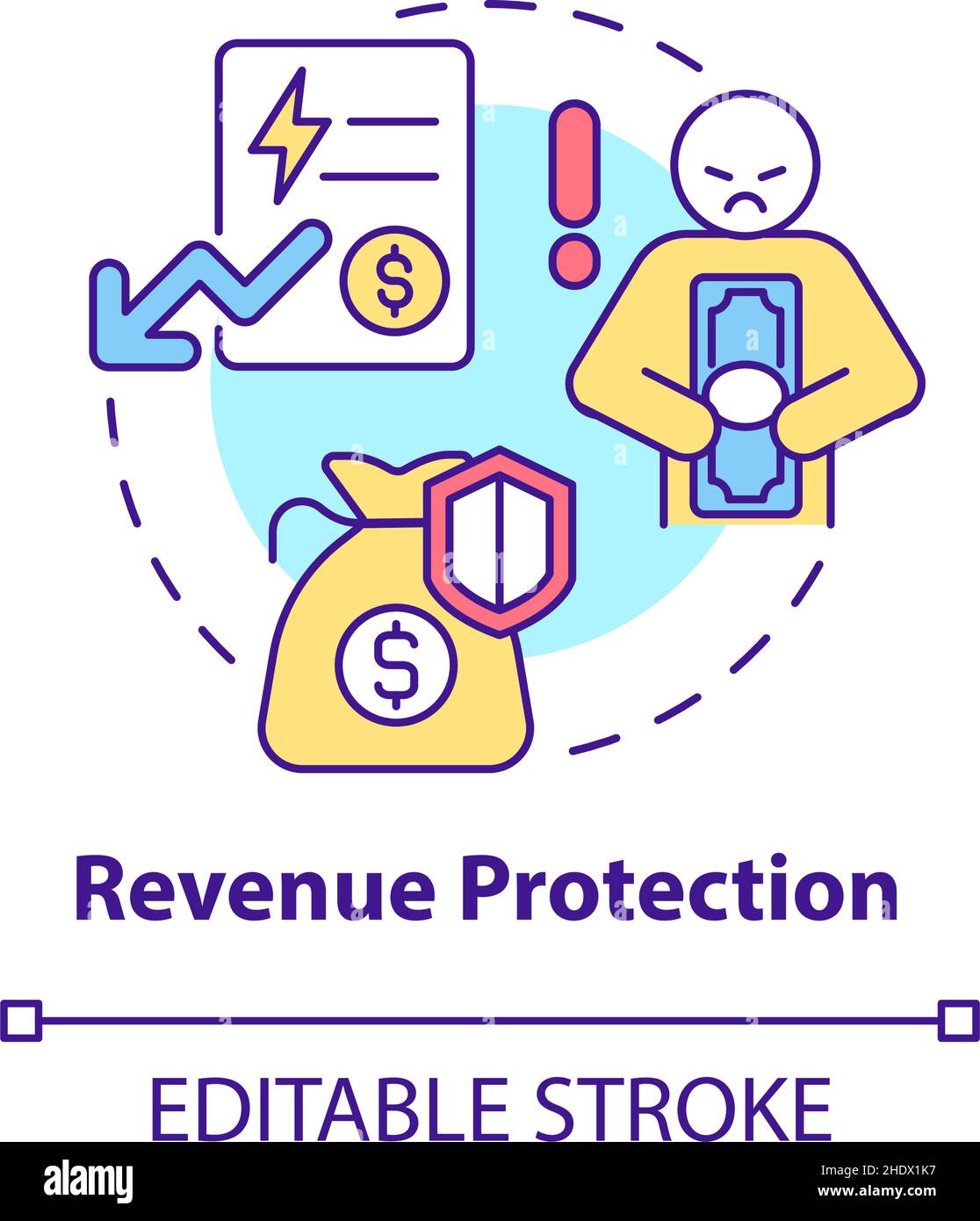 Revenue protection concept icon Stock Vector Image & Art - Alamy