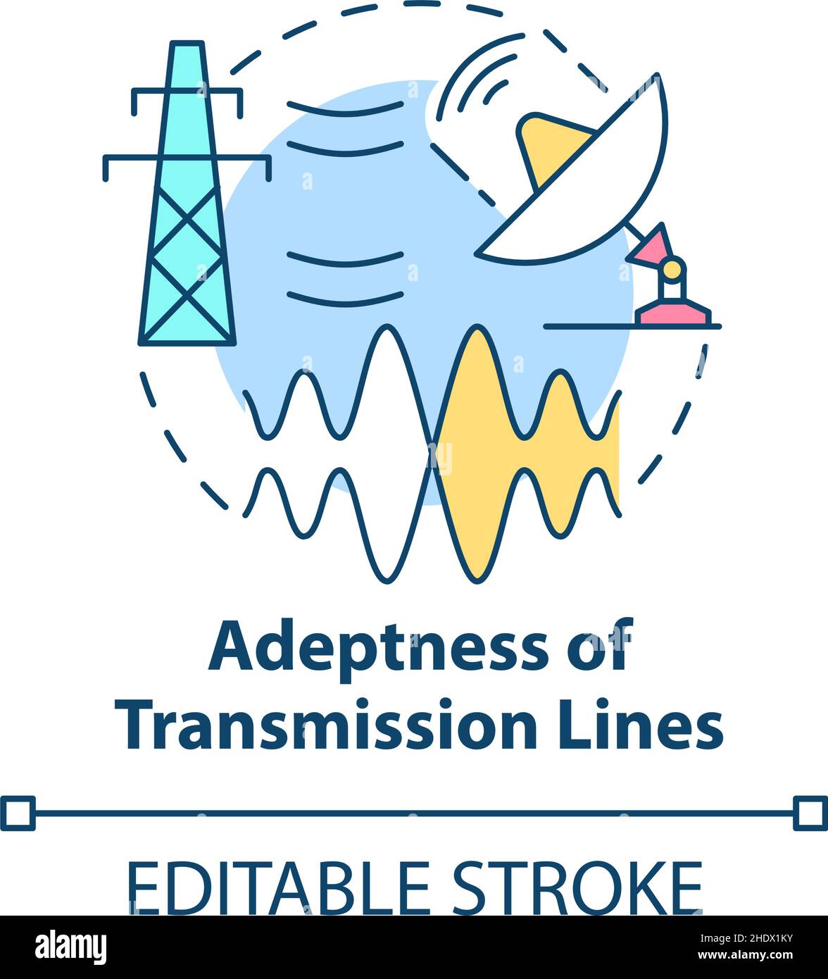 Adeptness of transmission lines concept icon Stock Vector Image & Art ...