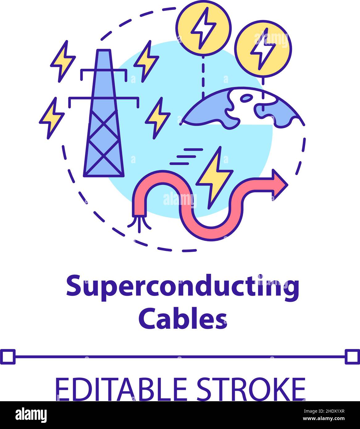Superconducting cables concept icon Stock Vector Image & Art - Alamy