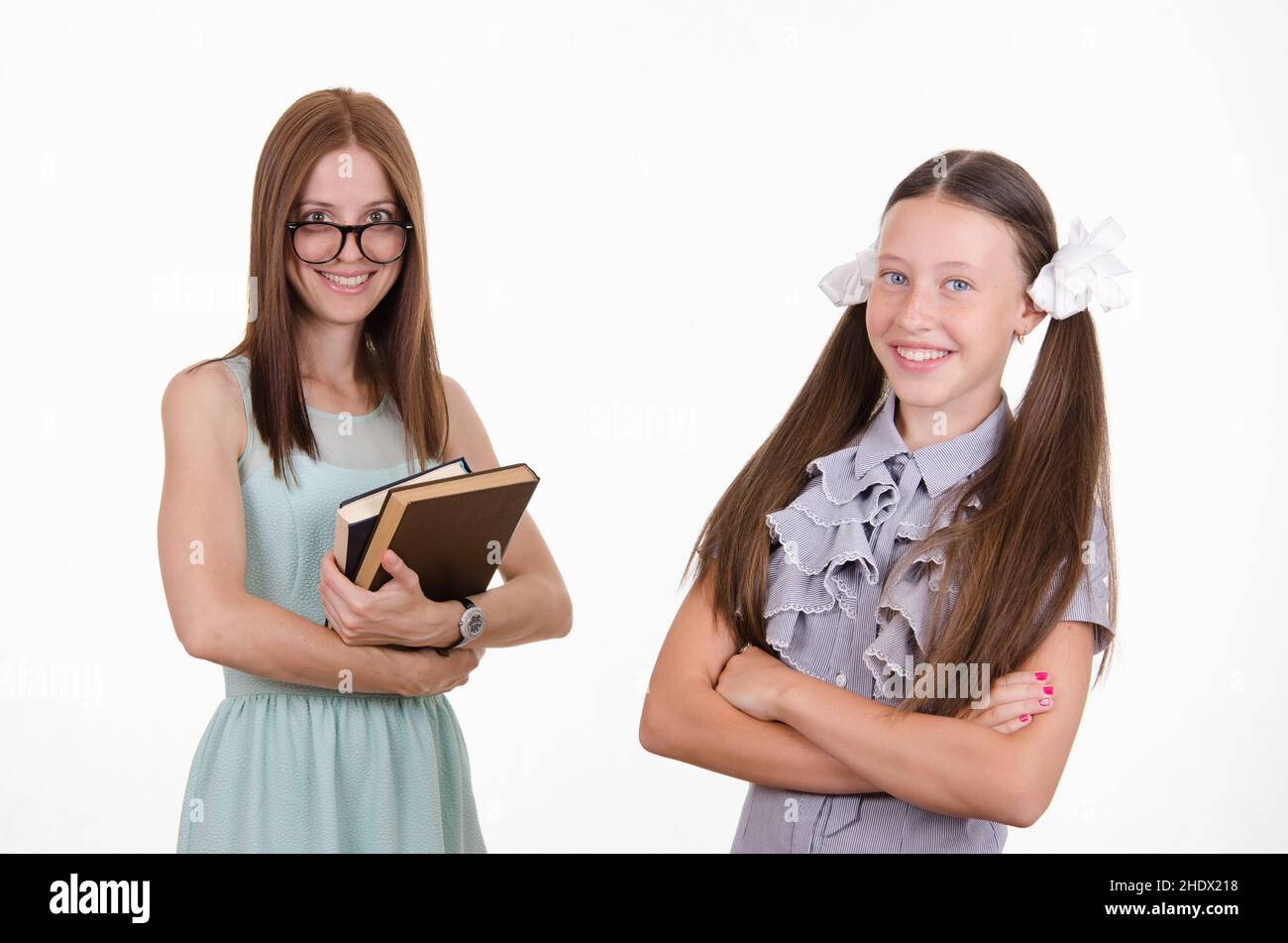 schoolgirl, student, clever, coaching, girl, girls, school children ...