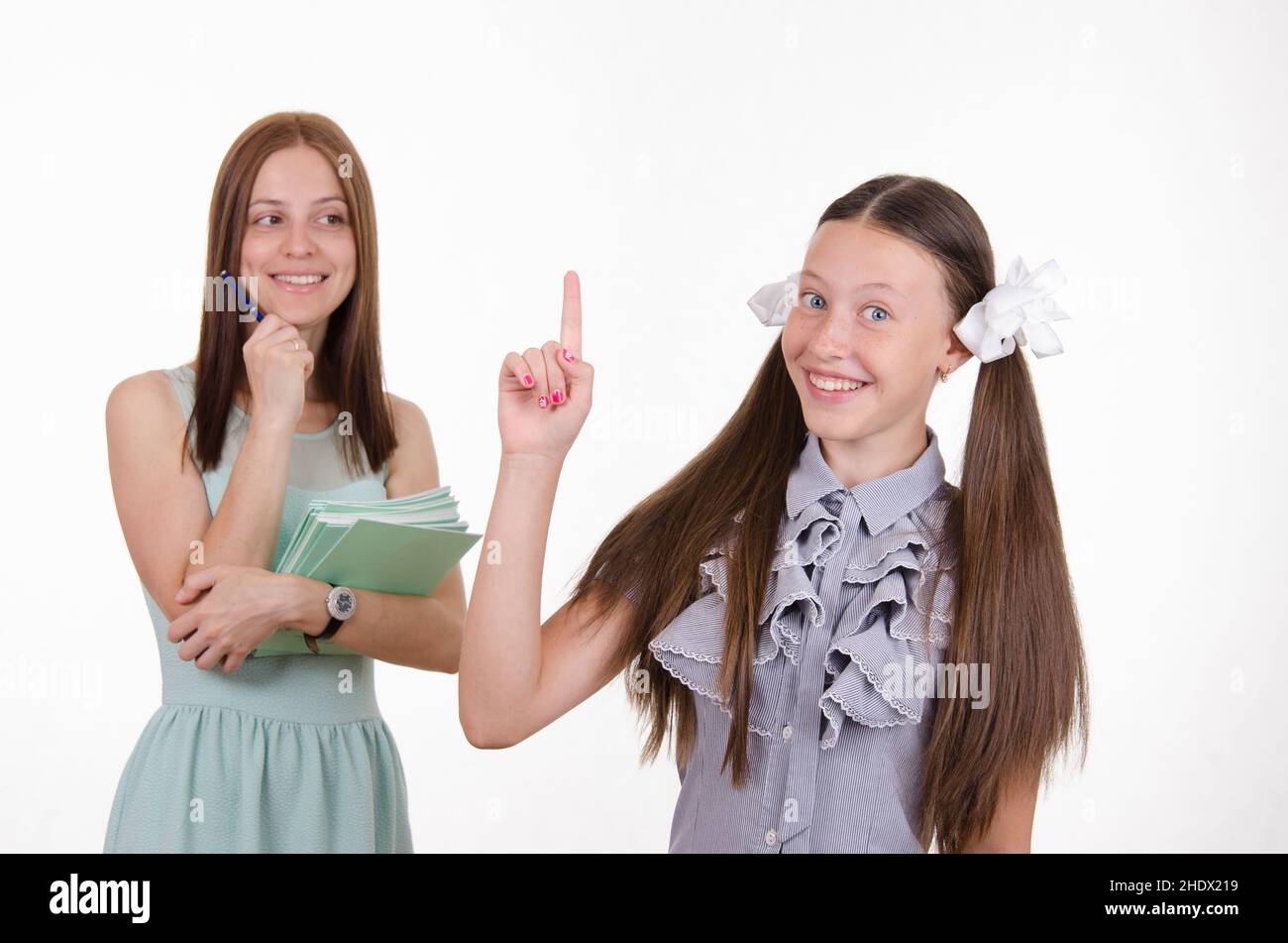 Young persons girls smile gesture hi-res stock photography and images ...