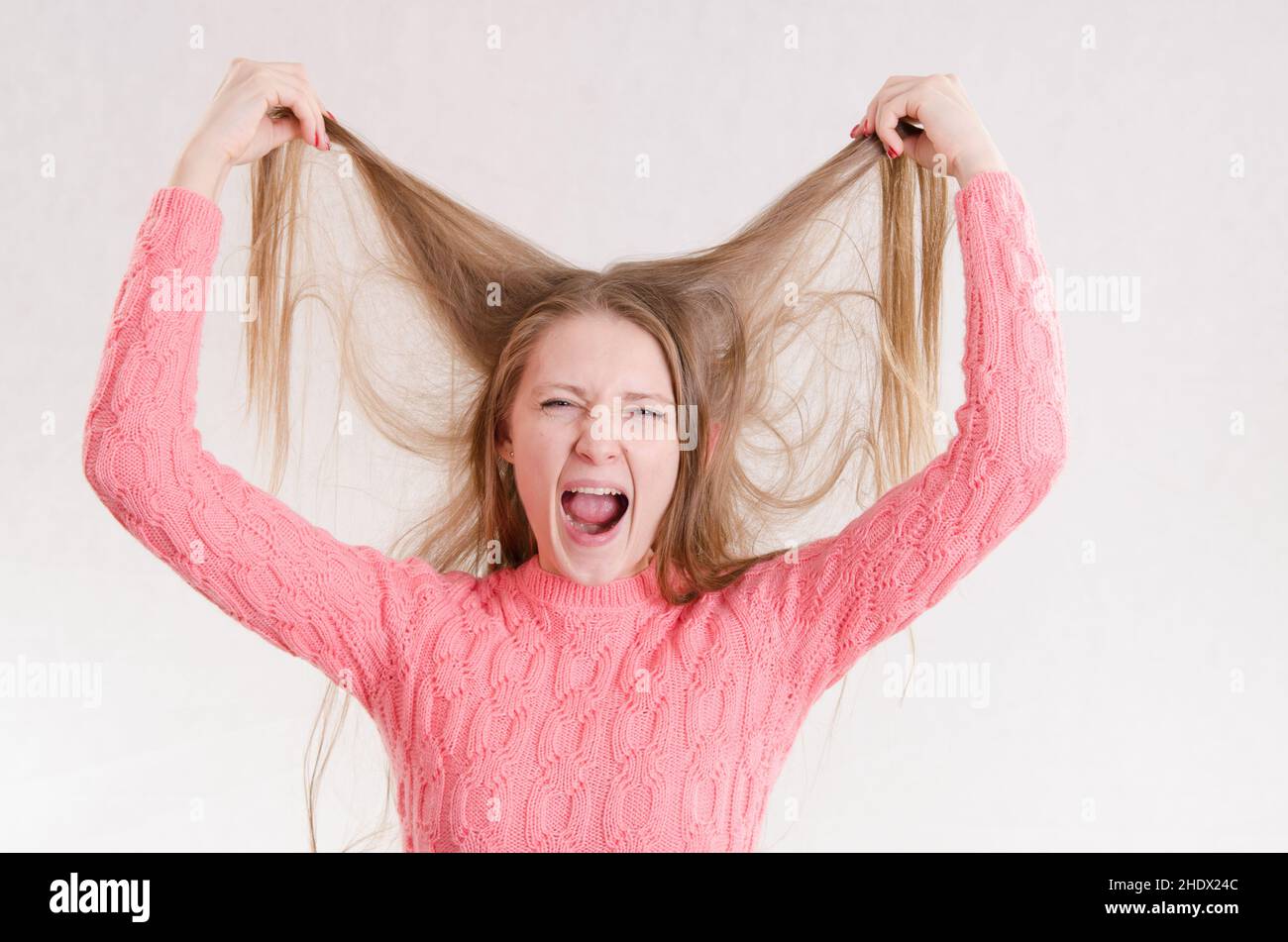 long hair, tear hair, long hairs, tear hairs Stock Photo - Alamy