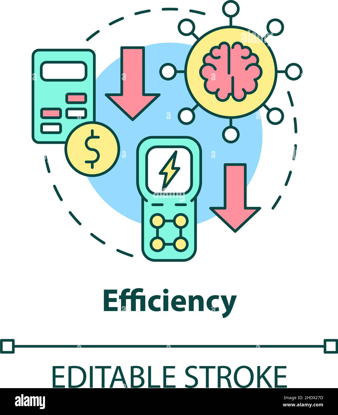 Efficiency concept icon Stock Vector Image & Art - Alamy
