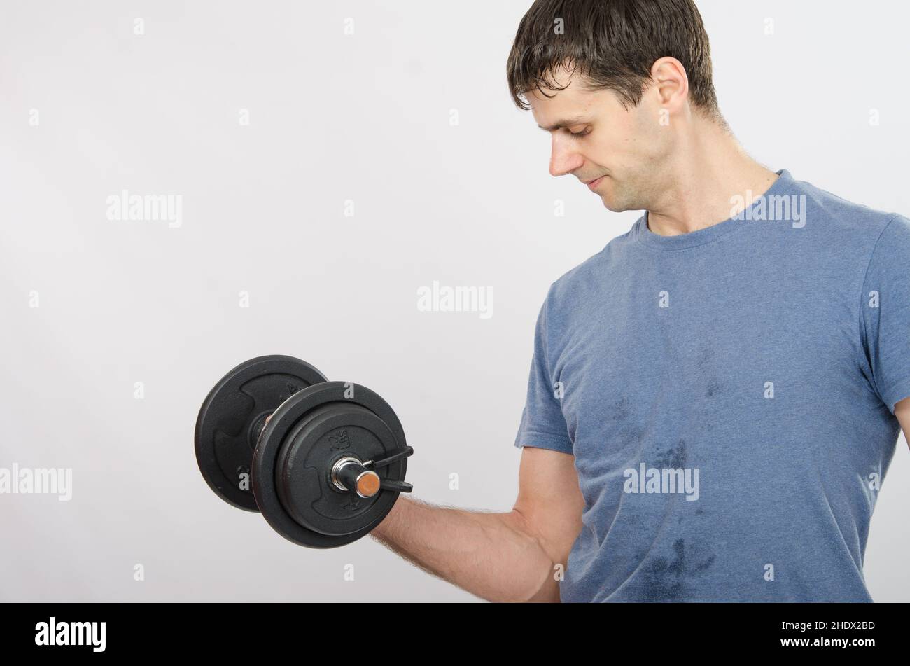 man, muscle sports, dumbbell training, guy, men, muscle sport Stock ...
