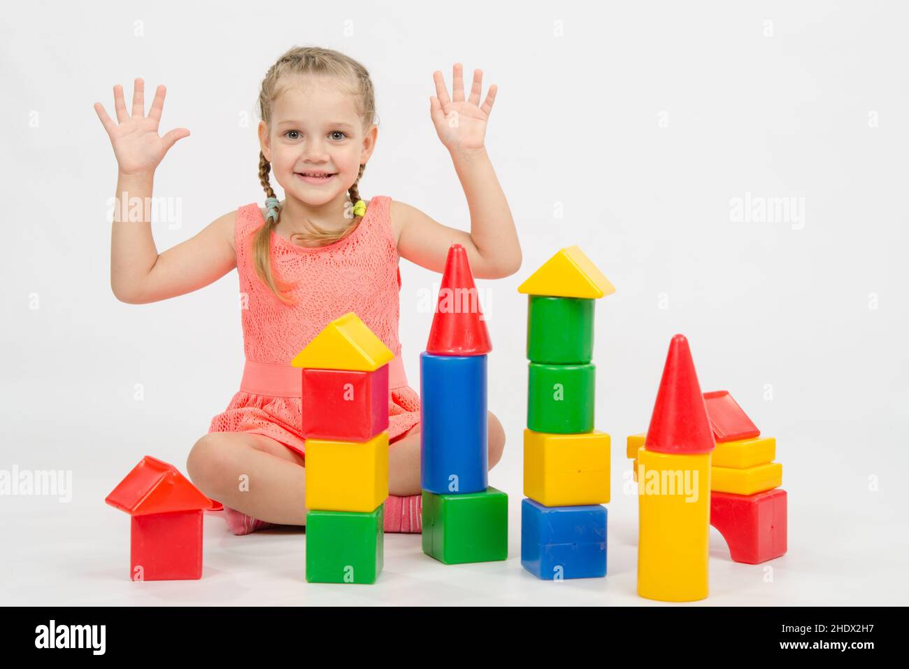 girl, playing, blocks, girls, play, block Stock Photo - Alamy