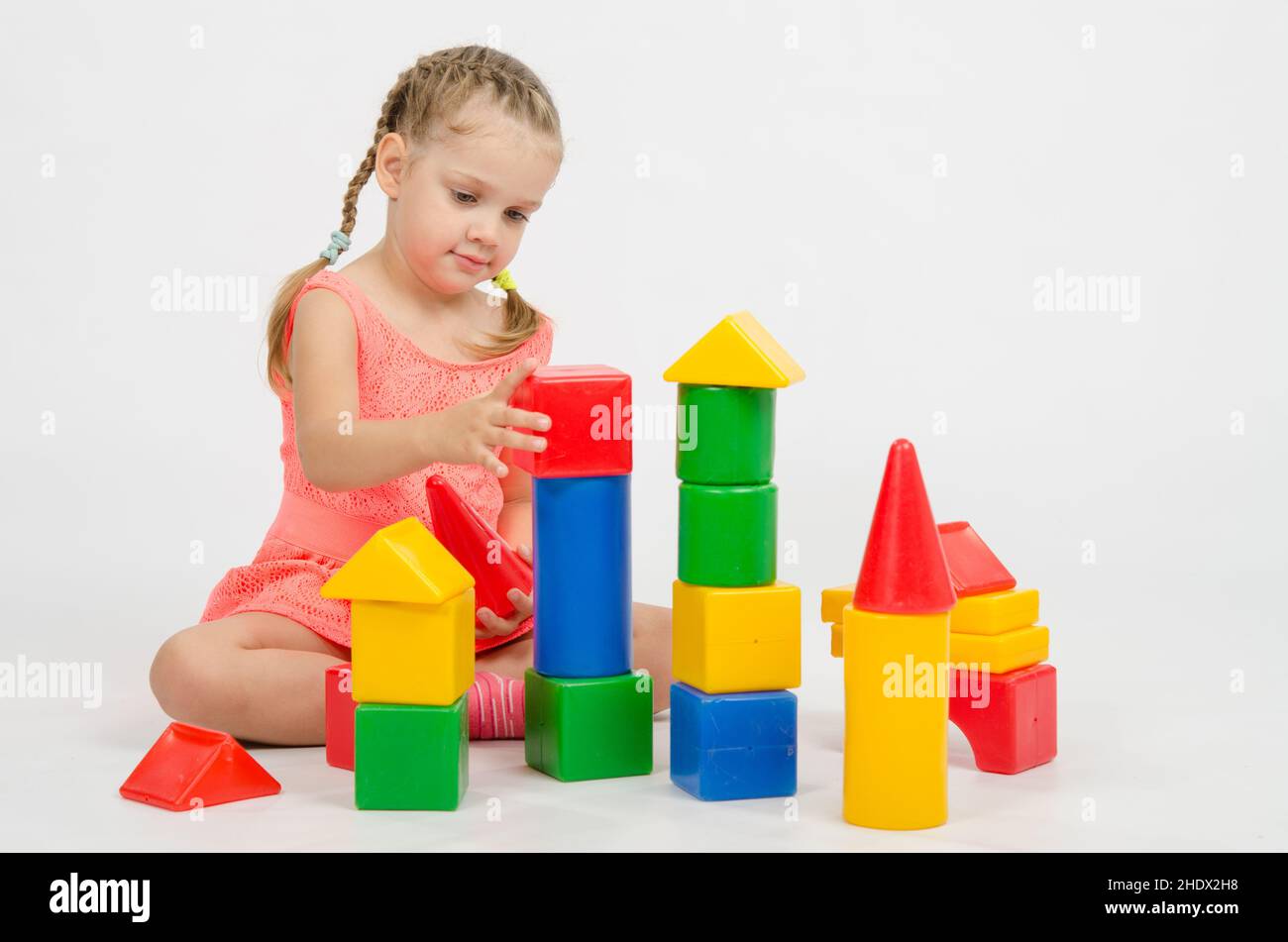 Hand engineer playing blocks hi-res stock photography and images - Alamy