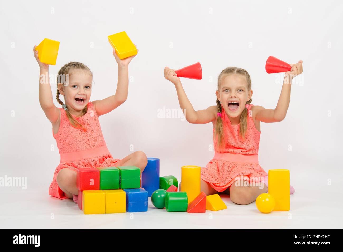 Hand engineer playing blocks hi-res stock photography and images - Alamy