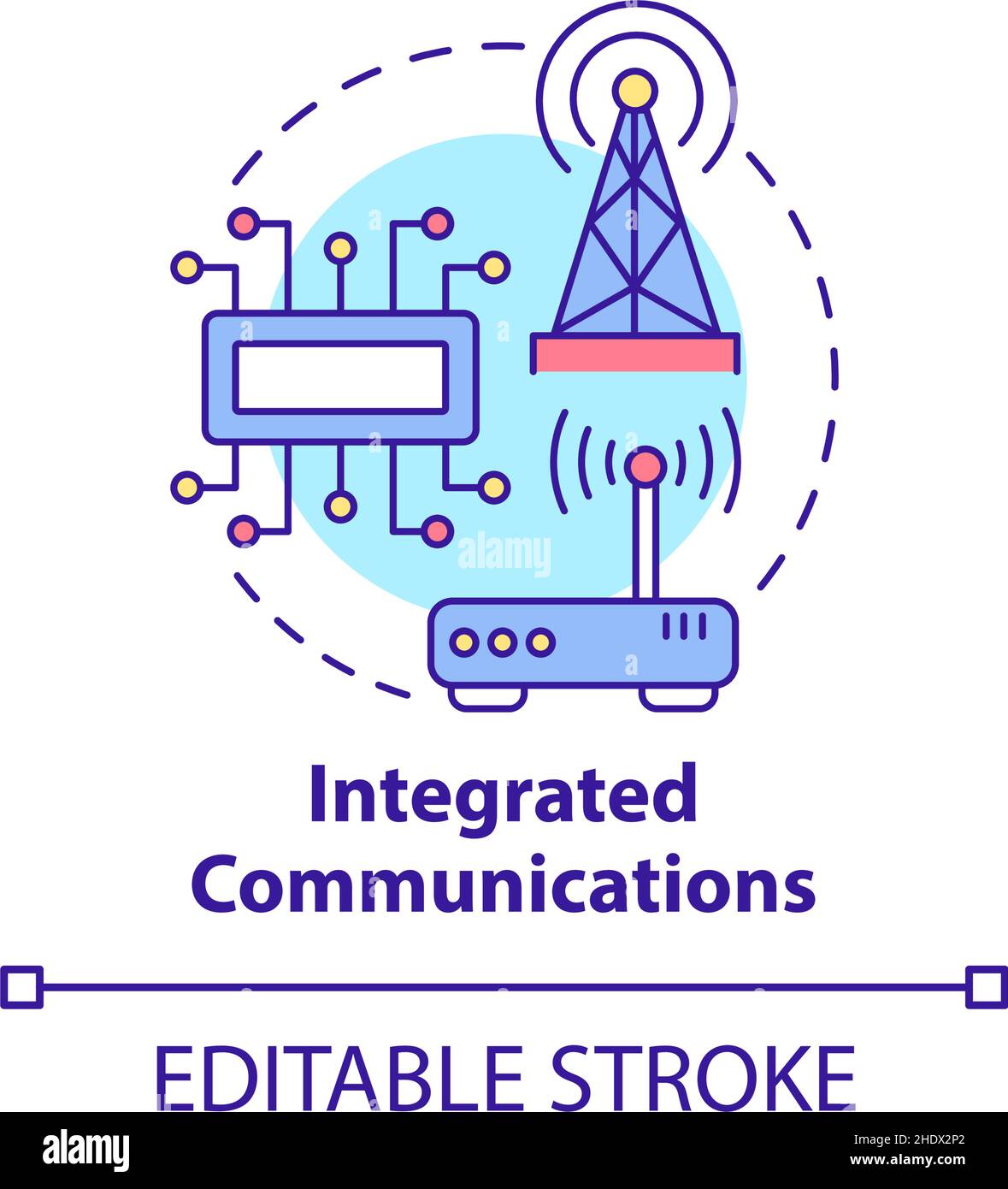 Integrated communications concept icon Stock Vector Image & Art - Alamy