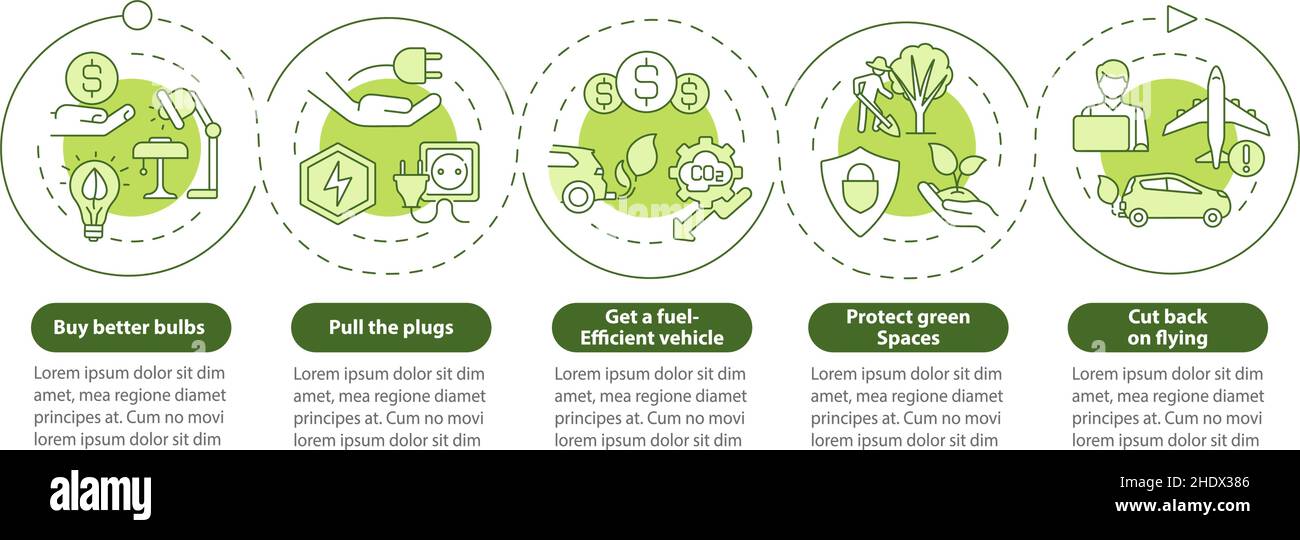 Stop climate changes green circle infographic template Stock Vector ...