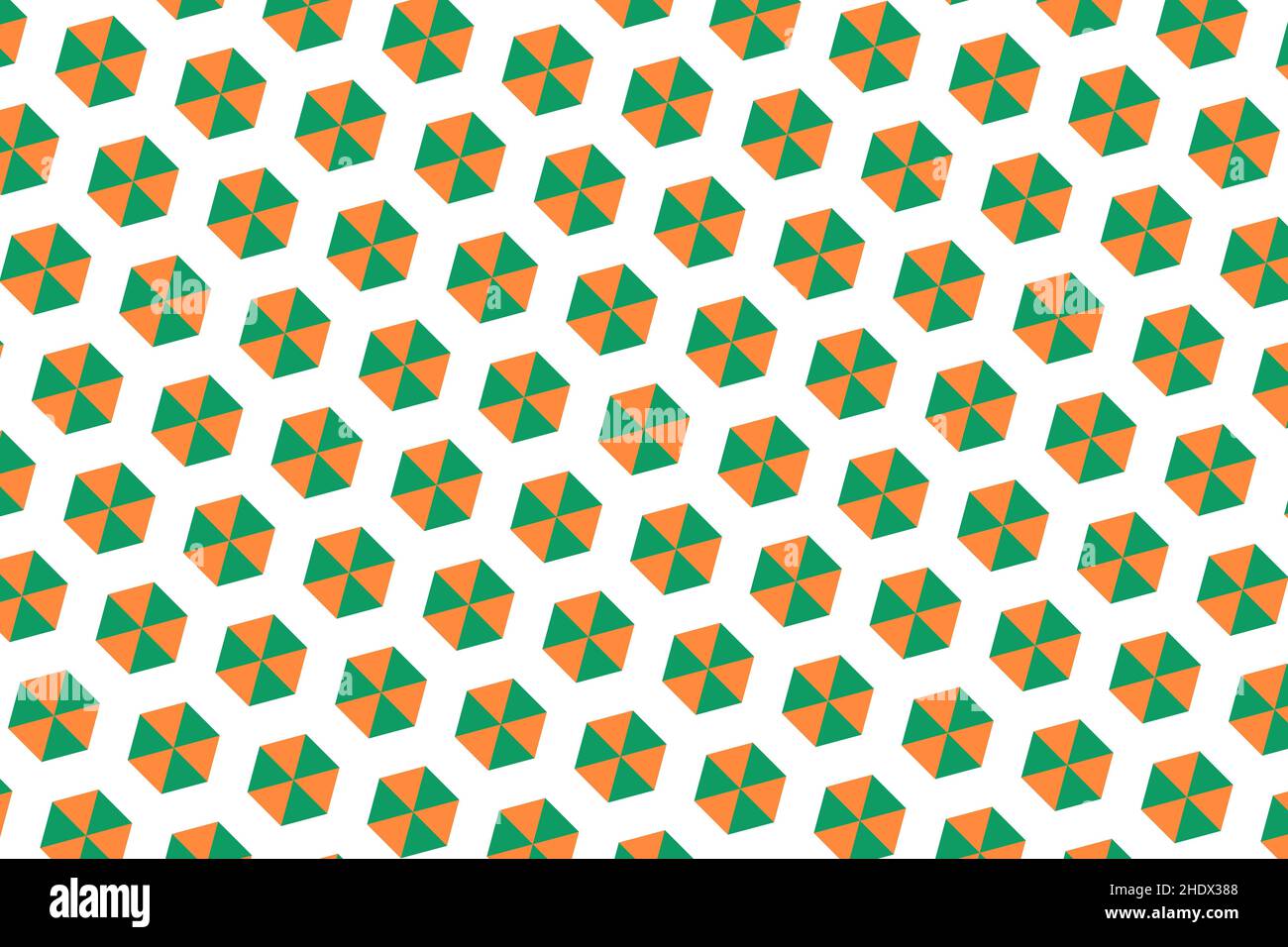 Geometric pattern in the colors of the national flag of Ireland. The ...