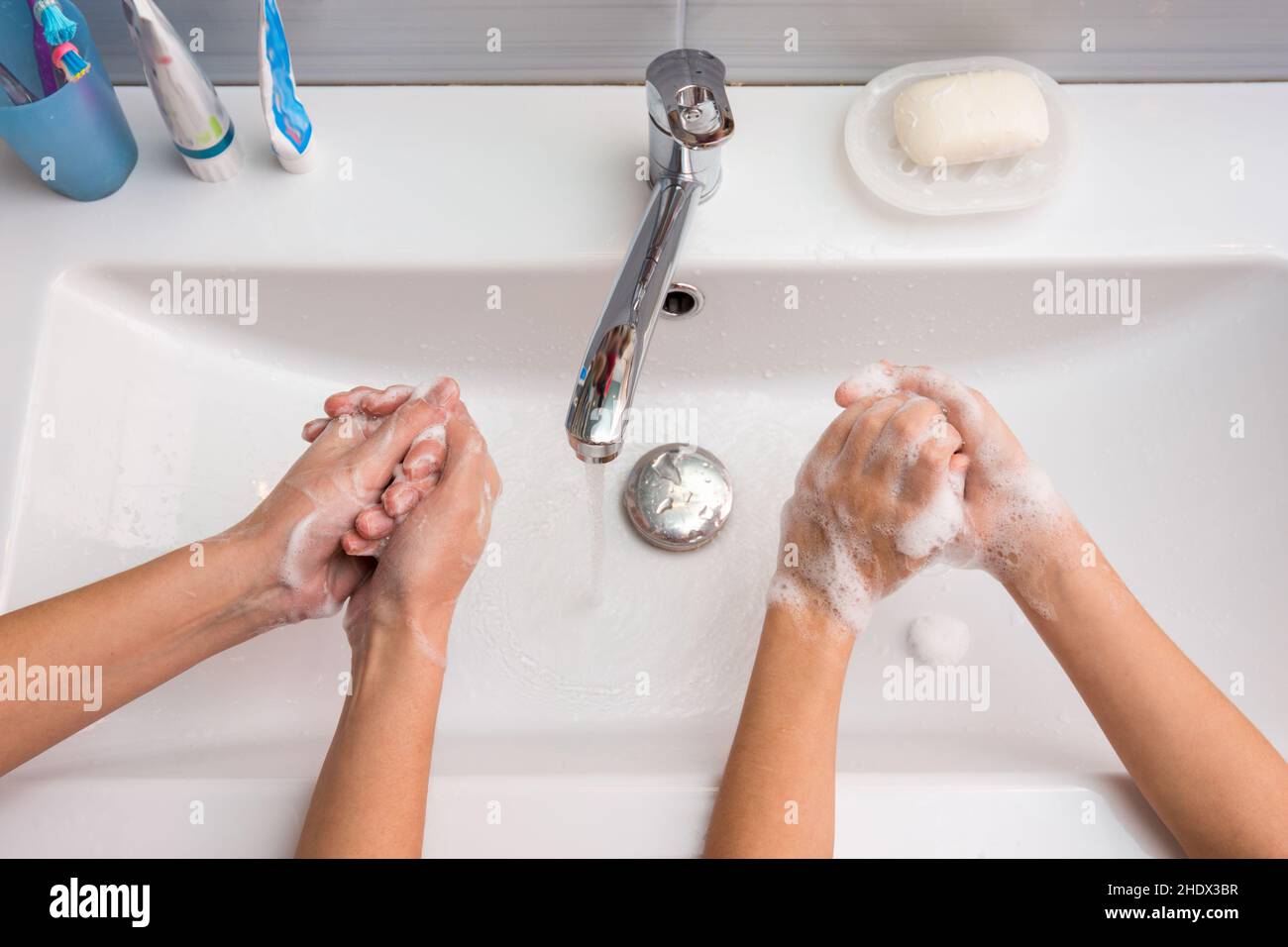 Lather your hands hi-res stock photography and images - Alamy