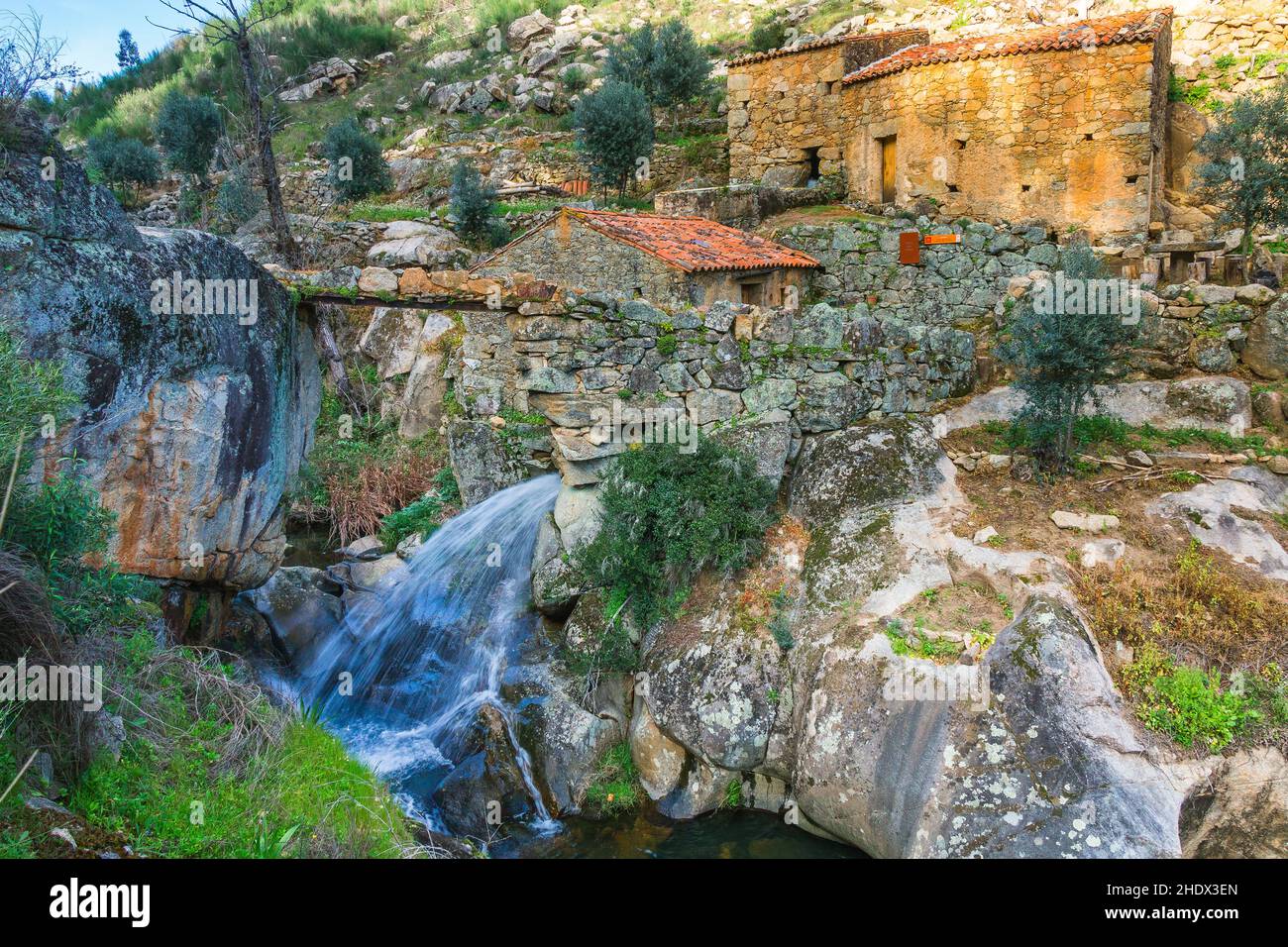 Waterfall in Poco das Talhas, Mouriscas, Portugal Stock Photo - Alamy