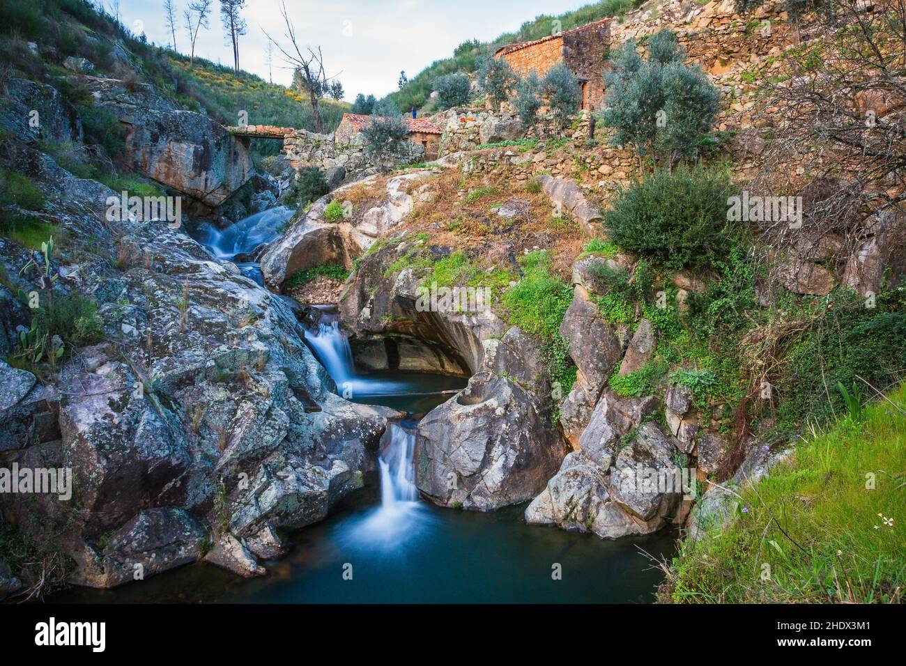 Waterfall in Poco das Talhas, Mouriscas, Portugal Stock Photo - Alamy