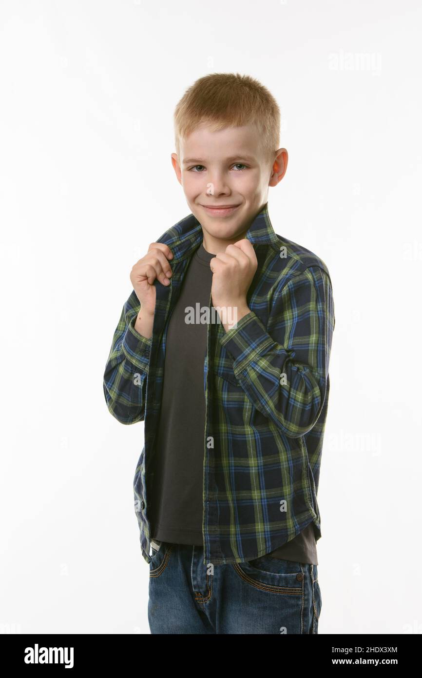 Boy fashion portrait hi-res stock photography and images - Alamy