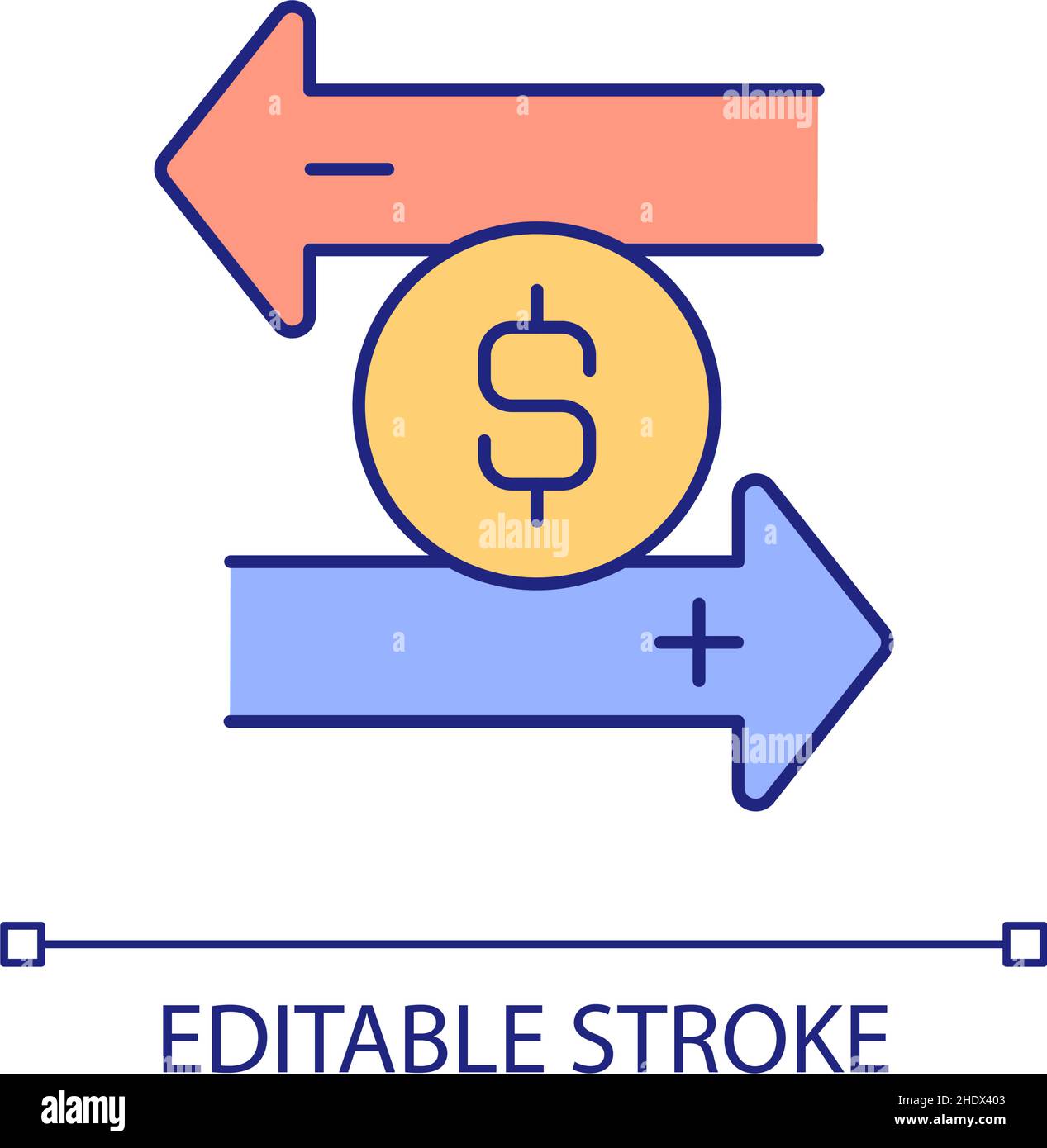 Money transfer RGB color icon Stock Vector Image & Art - Alamy