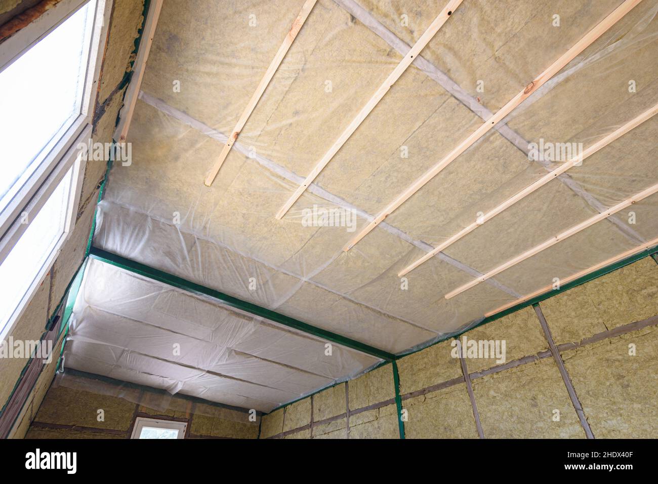 glass wool, ceiling, thermal insulation, glass wools, insulation Stock ...