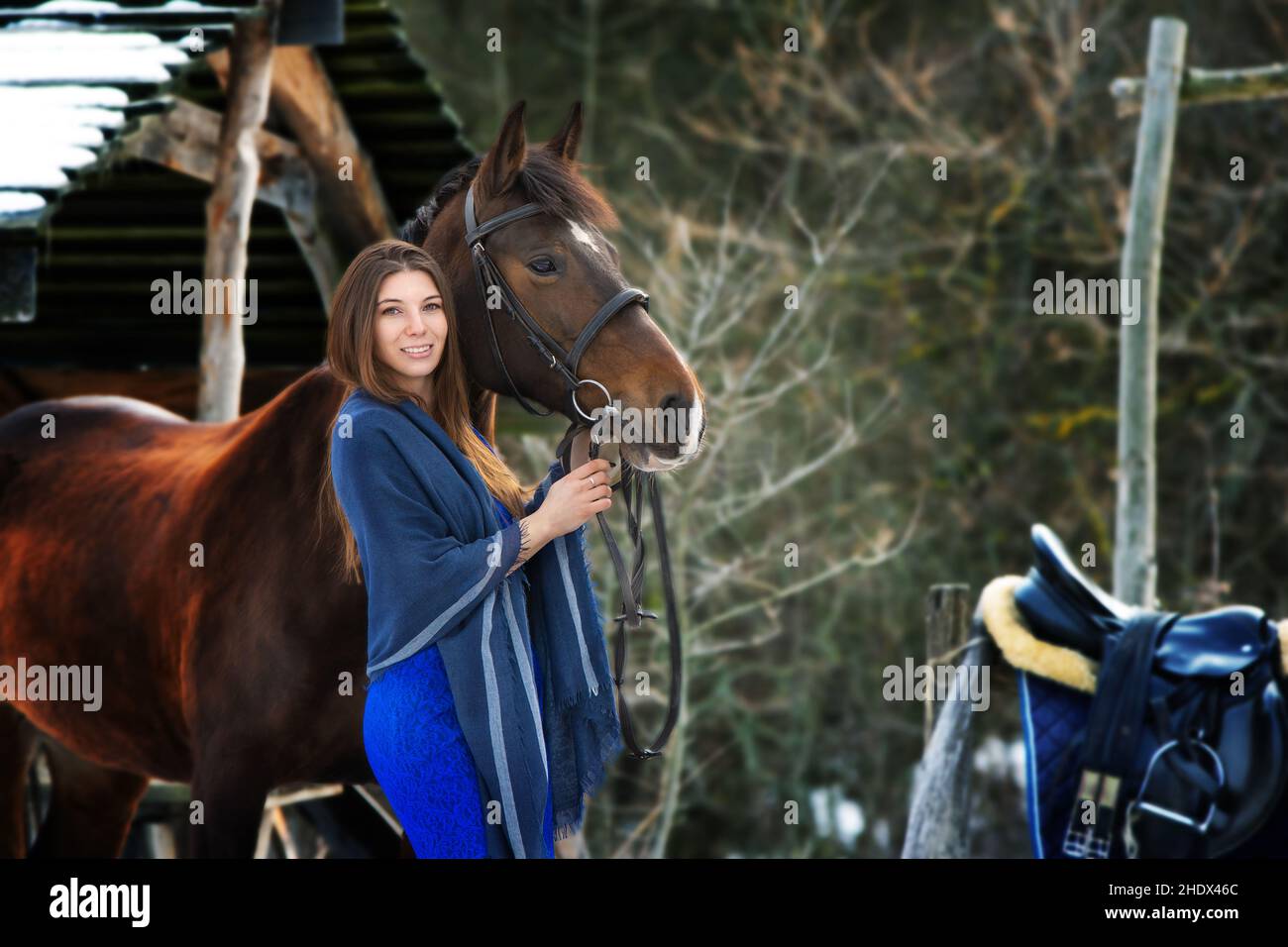 Woman and horses hi-res stock photography and images - Alamy