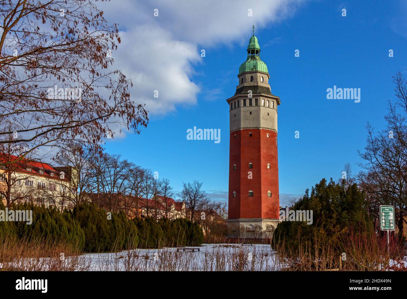 water tower, finsterwalde, water towers Stock Photo - Alamy