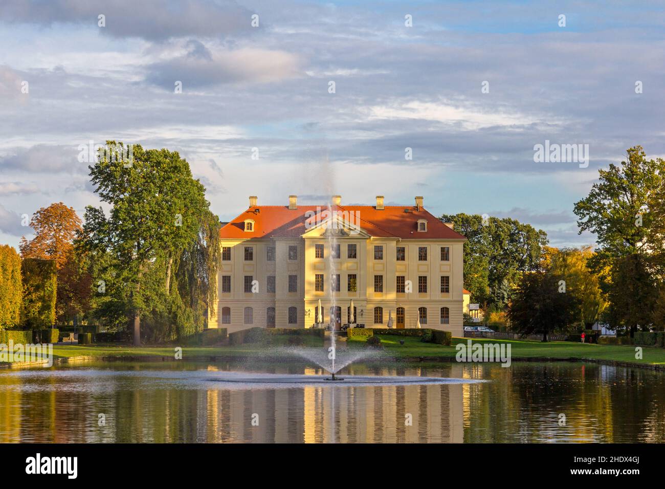 castle pond, zabeltitz, castle ponds Stock Photo - Alamy