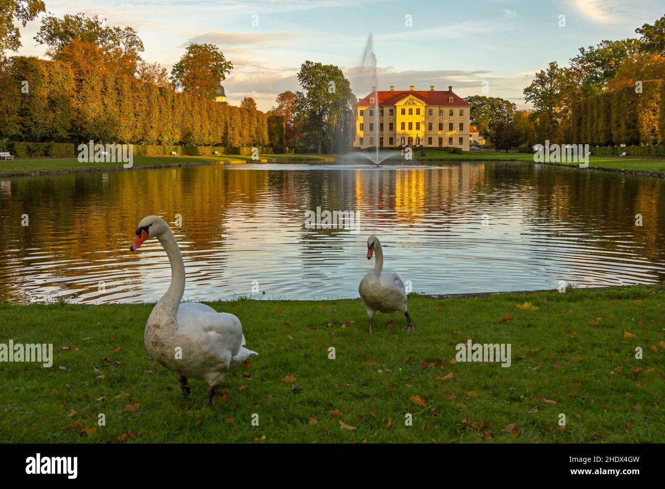 castle pond, french formal garden, zabeltitz, castle ponds, french ...