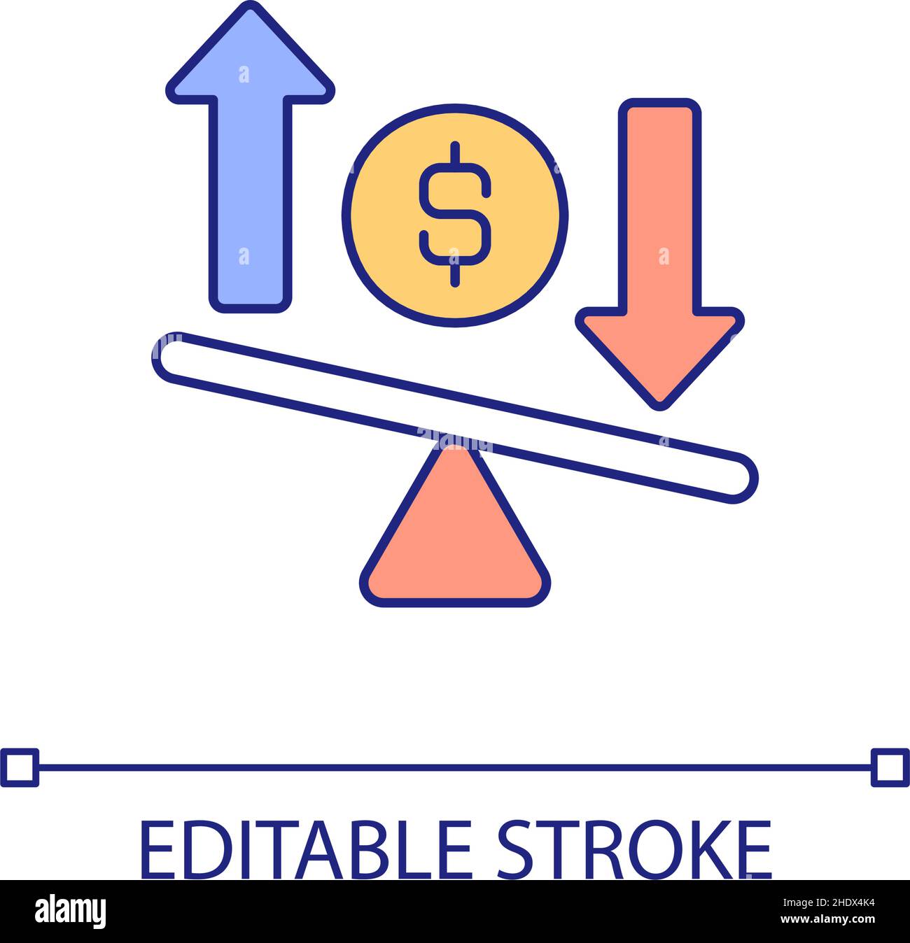 Variable costs RGB color icon Stock Vector Image & Art - Alamy