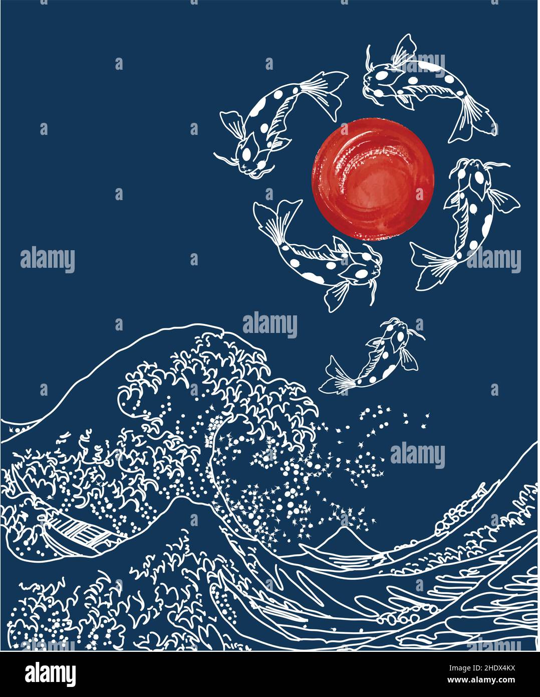 Blue tsunami Stock Vector Images - Alamy