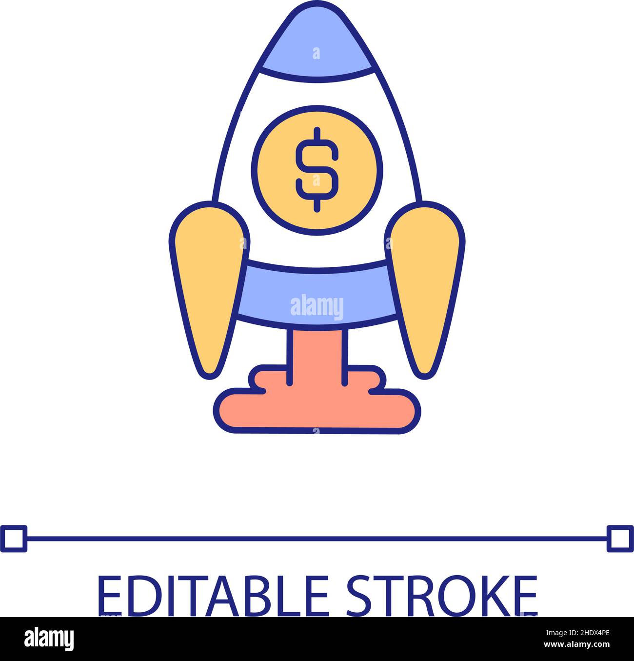 Startup launching RGB color icon Stock Vector Image & Art - Alamy