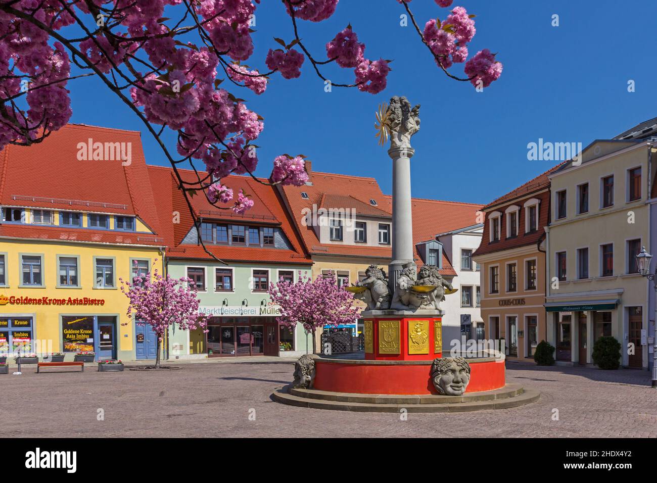 altmarkt, oschatz, altmarktbrunnen, altmarkts Stock Photo - Alamy