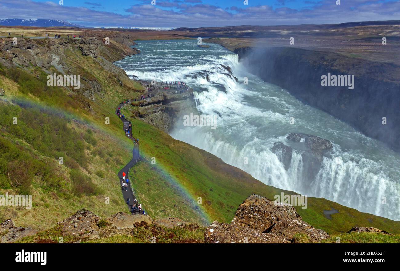 iceland, gullfoss, icelands Stock Photo - Alamy