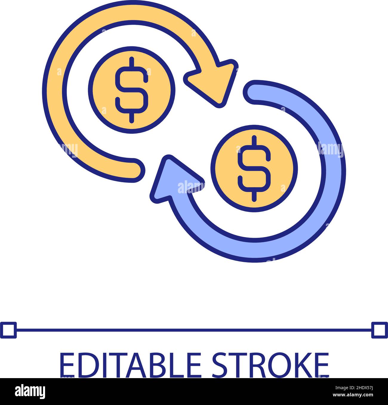 Financial relationship RGB color icon Stock Vector Image & Art - Alamy